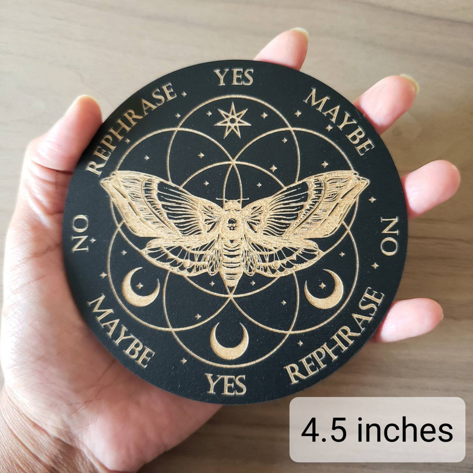 Moth Wood Pendulum Board Death's-head Hawkmoth Flower - Etsy