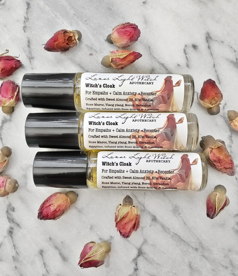 Witch's Cloak Perfume for Empaths | 10 Ml Roller Bottle | Calm Anxiety ...