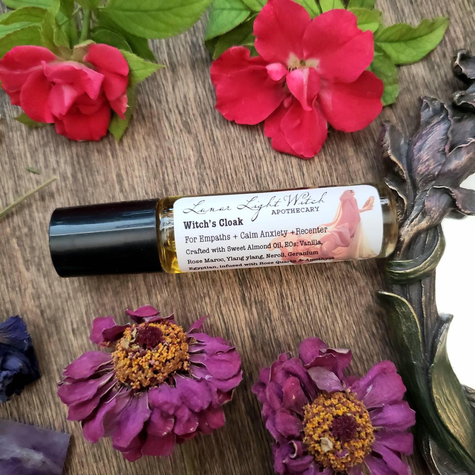 Witch's Cloak Perfume for Empaths | 10 Ml Roller Bottle | Calm Anxiety ...
