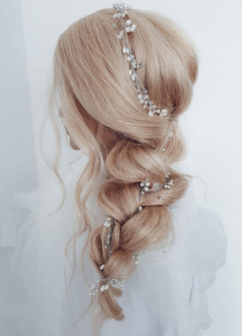 Bridal Hair Vine Pearl Bridal Hair Vine Crystal Wedding Hair - Etsy