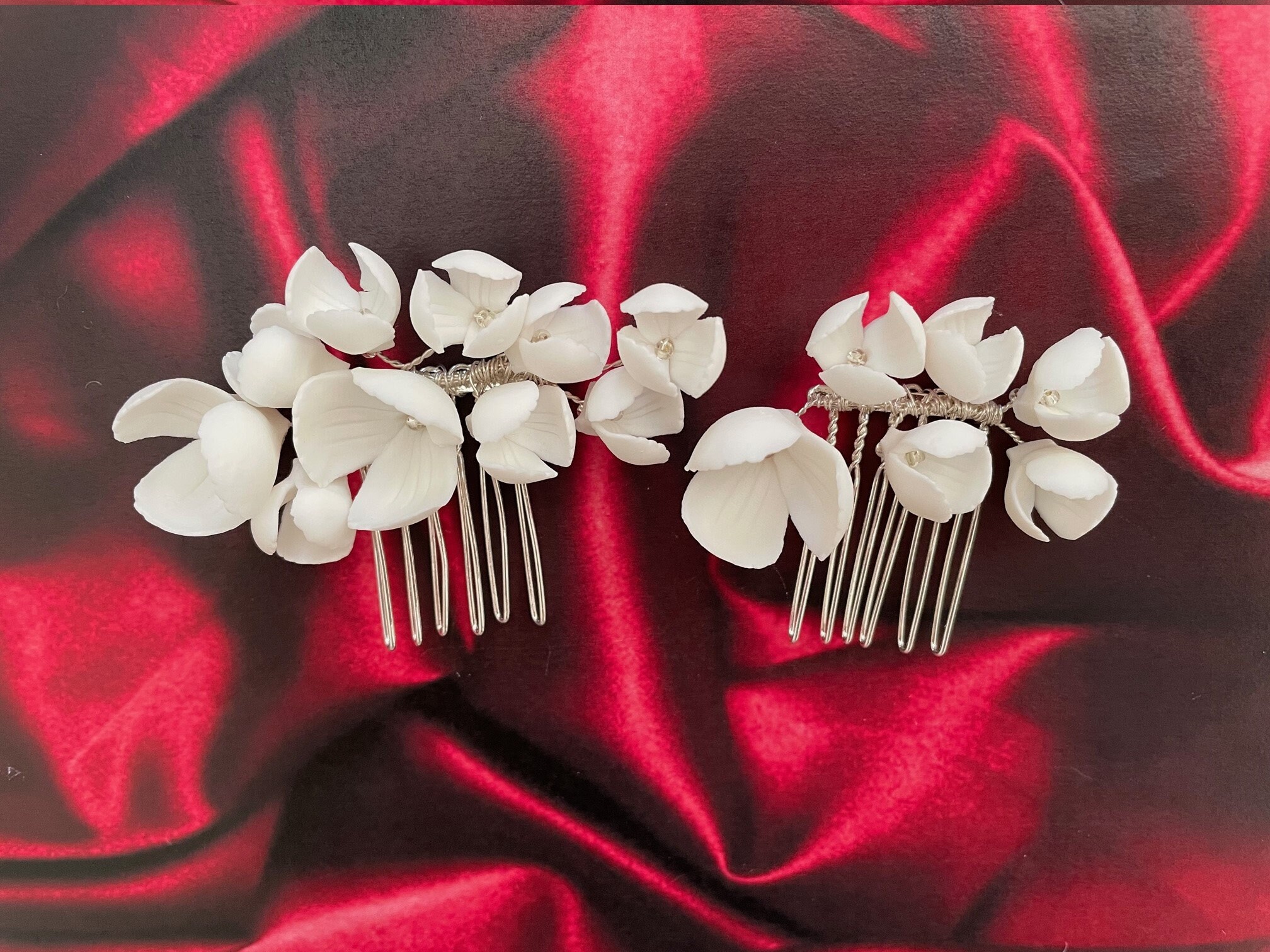 Bridal hair pins flower bridal hair piece flower Wedding hair | Etsy