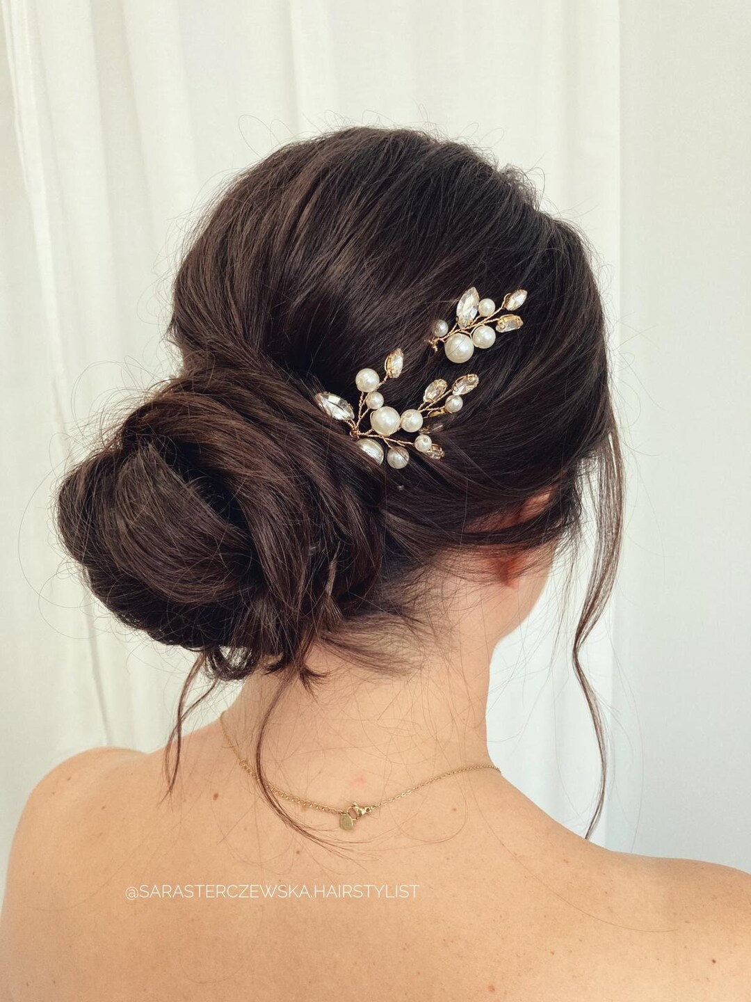 Pearl Bridal Hair Pins Pearl Wedding Hair Pins Gold Bridal Hair Pins ...