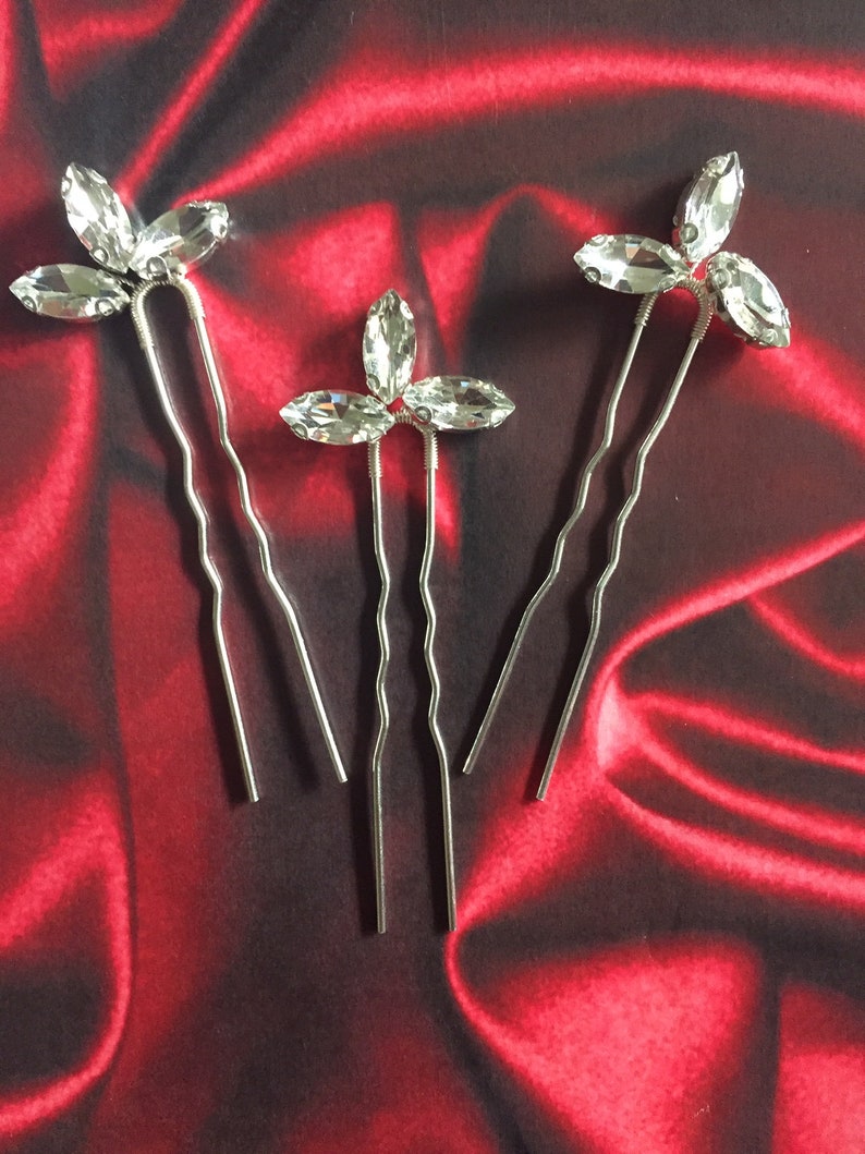 Crystal Bridal Hair Pins: Wedding Hair Accessories - Etsy