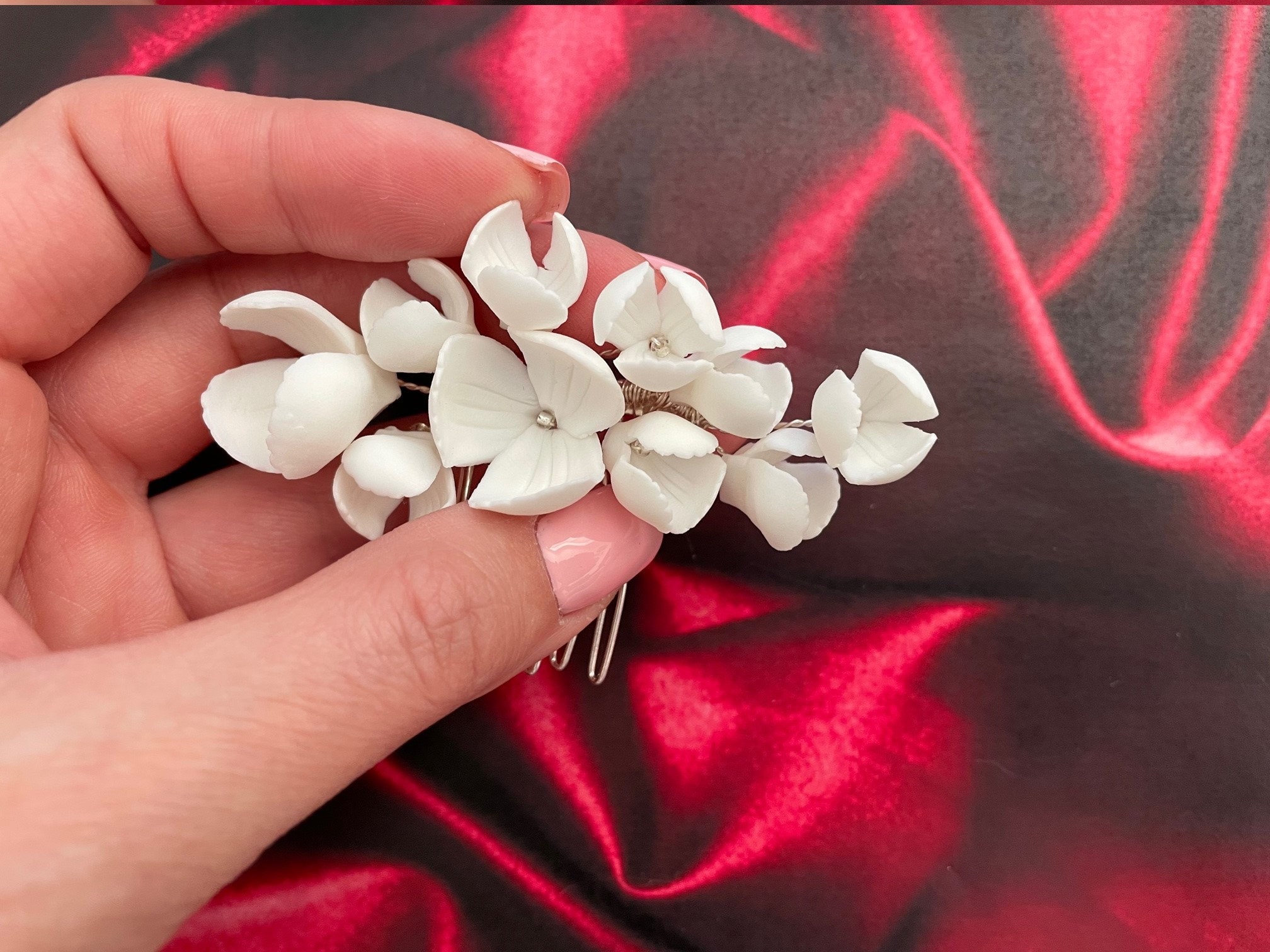 Bridal hair pins flower bridal hair piece flower Wedding hair | Etsy