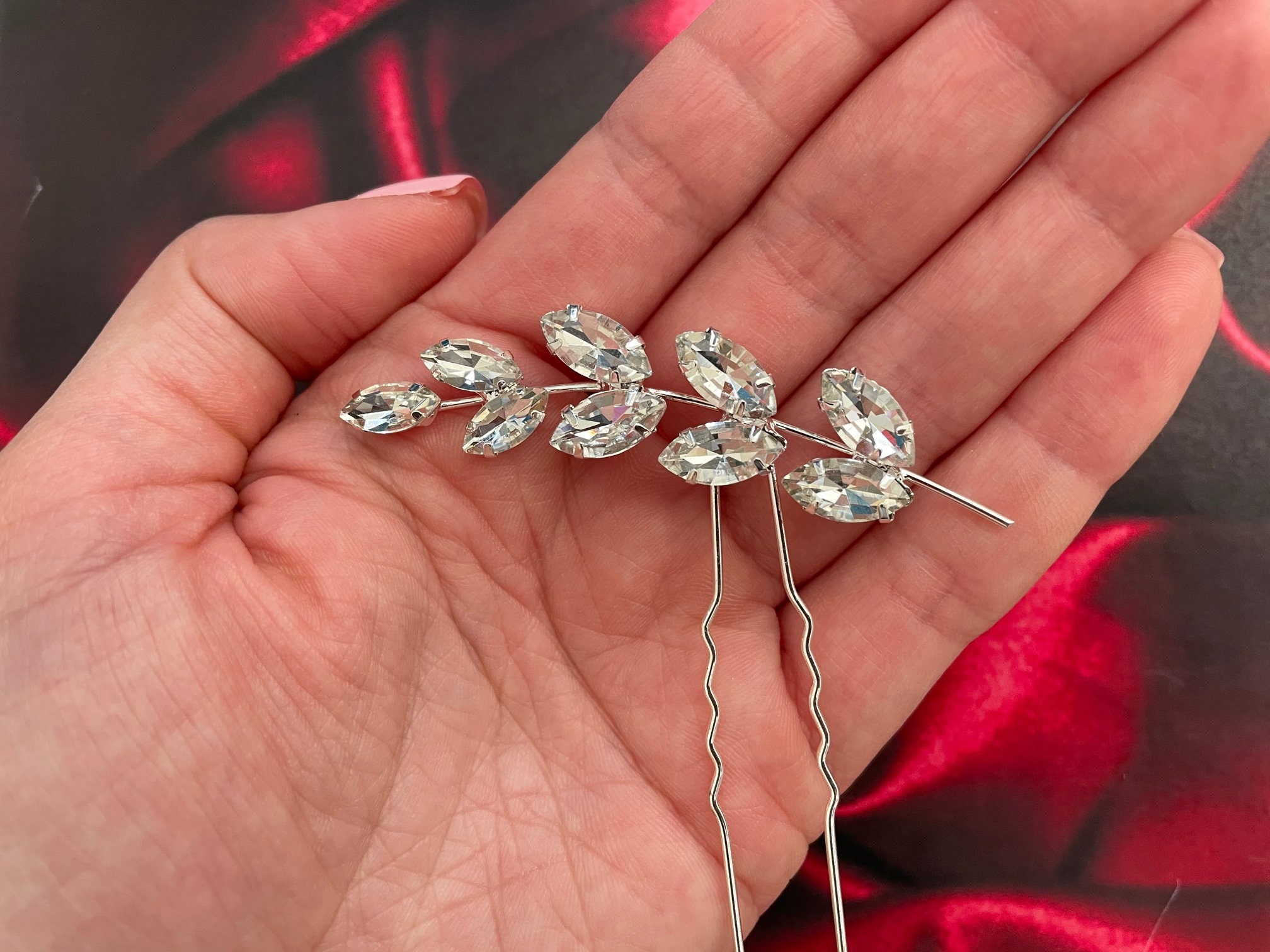 Crystal Bridal hair pins Wedding Hair pins crystal Wedding | Etsy