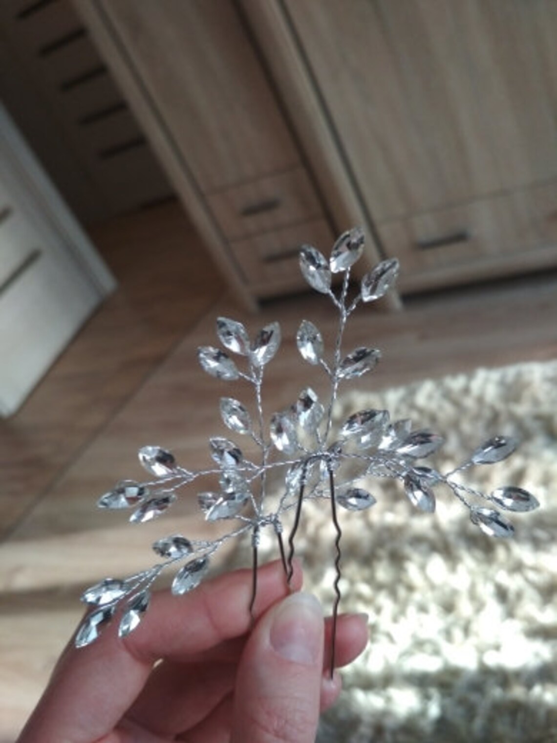 Crystal Hair Pins Bridal Hair Pins Wedding Hair Pins Silver - Etsy