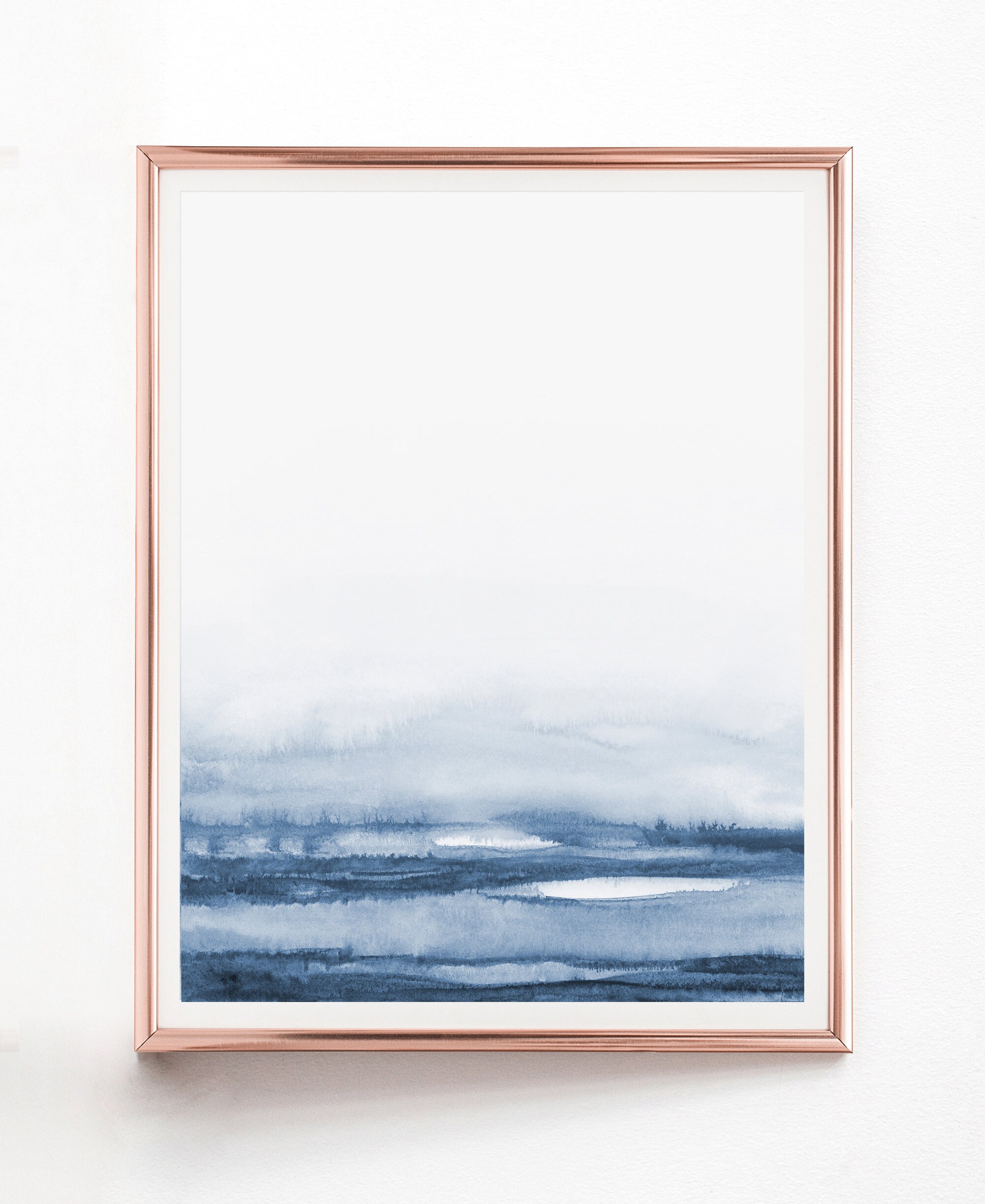 Blue Watercolor Print, Printable Art, Blue Wall Art, Abstract Art ...