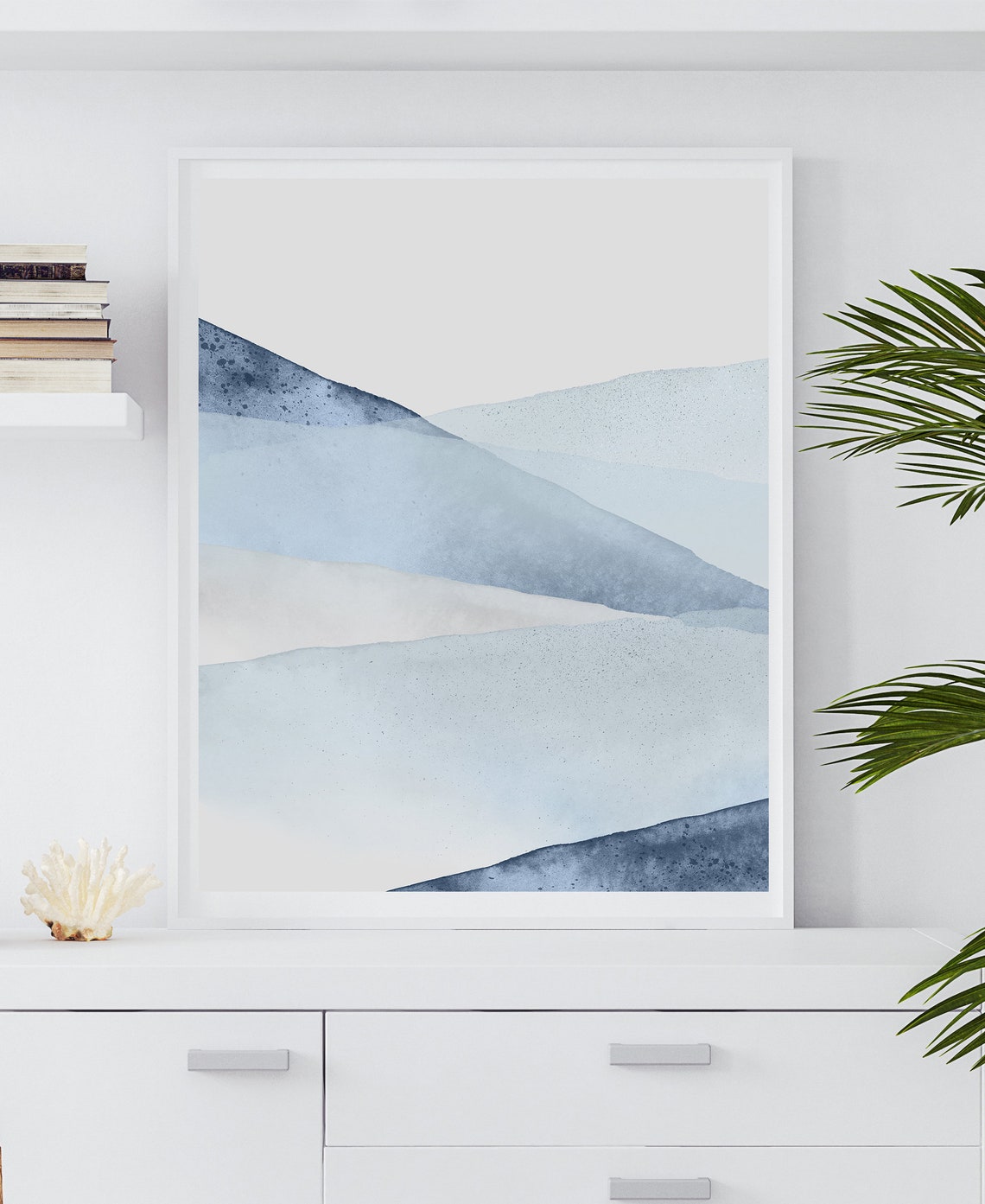 Blue Bedroom Wall Art PRINTABLE Wall Art Set of 2 Prints | Etsy