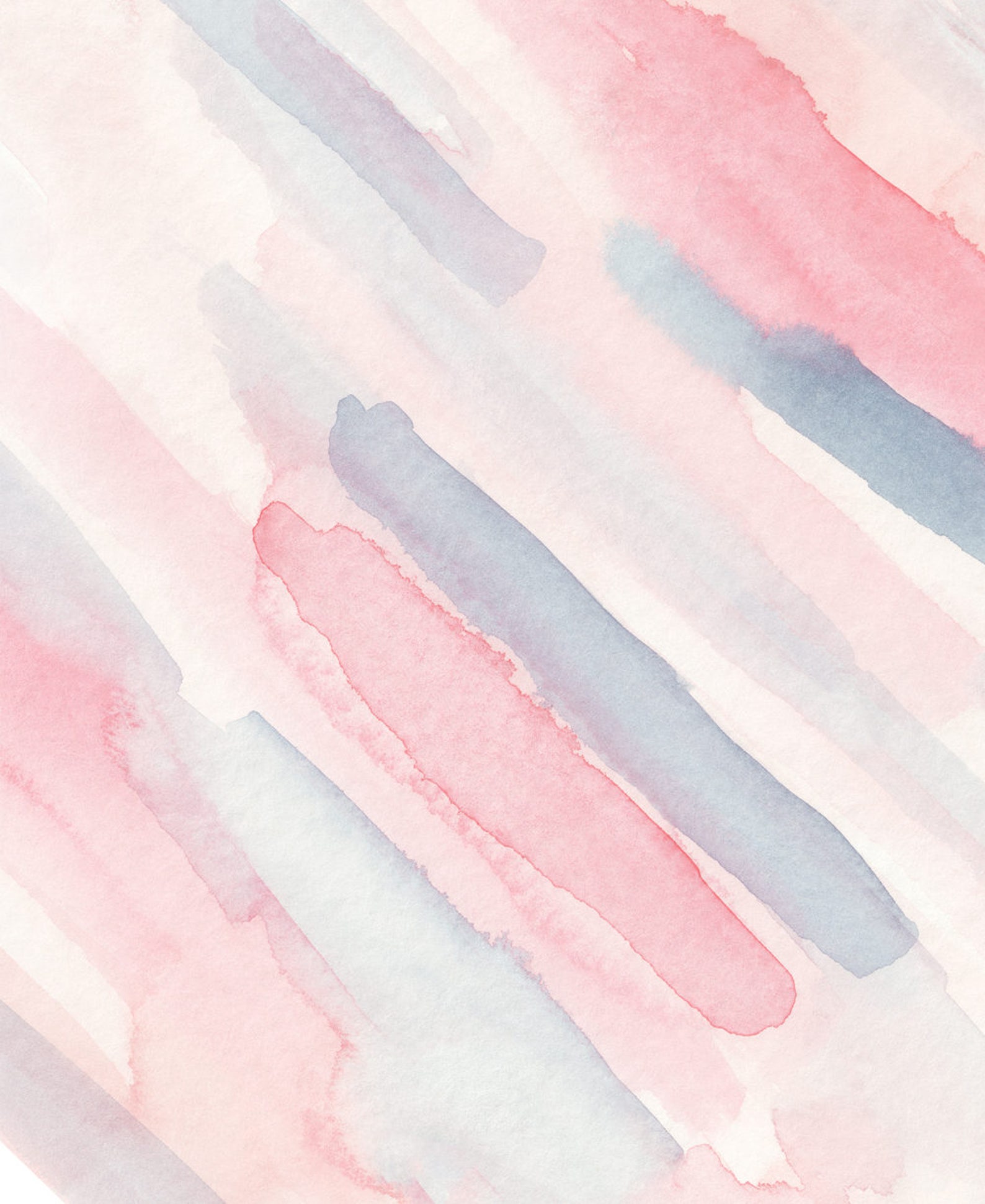 Printable Watercolor Art, Light Pink and Blue Print, Pastel Abstract ...