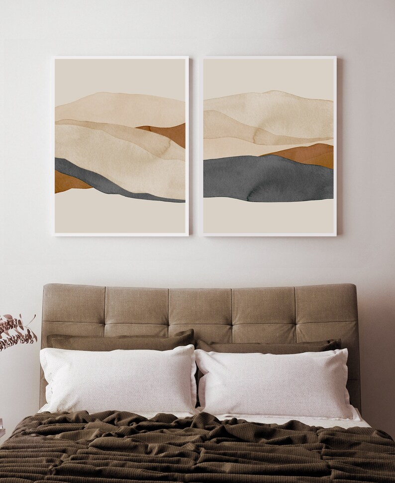 Printable Wall Art Neutral Wall Art Set of 2 Beige Wall Art - Etsy