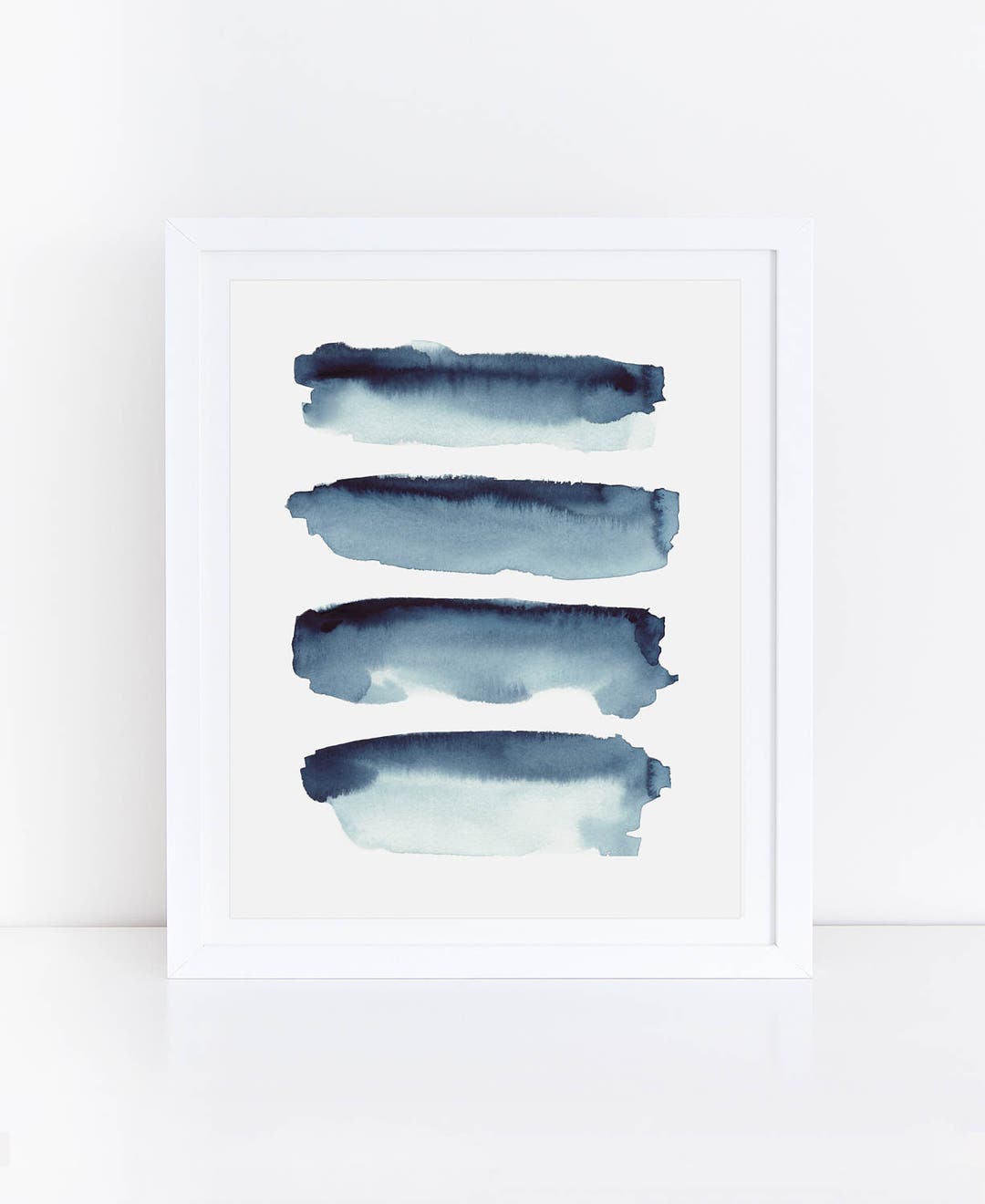 Indigo Print, Indigo Watercolor, Indigo Abstract Print, Blue Abstract ...