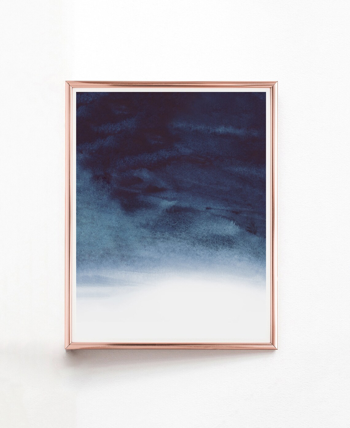 Navy Wall Art, Abstract Art, Printable Wall Art, Abstract Watercolor ...