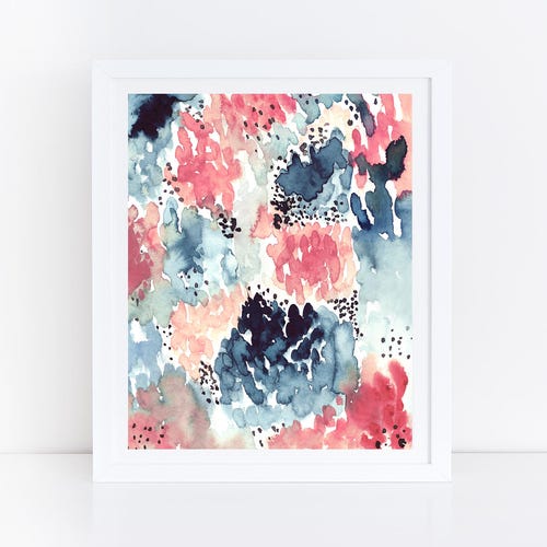 Watercolor Flowers Printable Abstract Art Print Floral - Etsy