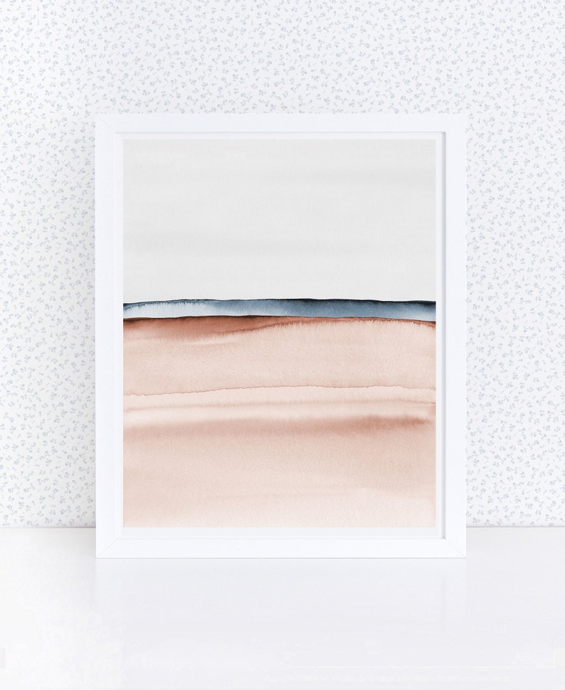 Rust Navy Art PRINTABLE Bedroom Art Neutral Print - Etsy