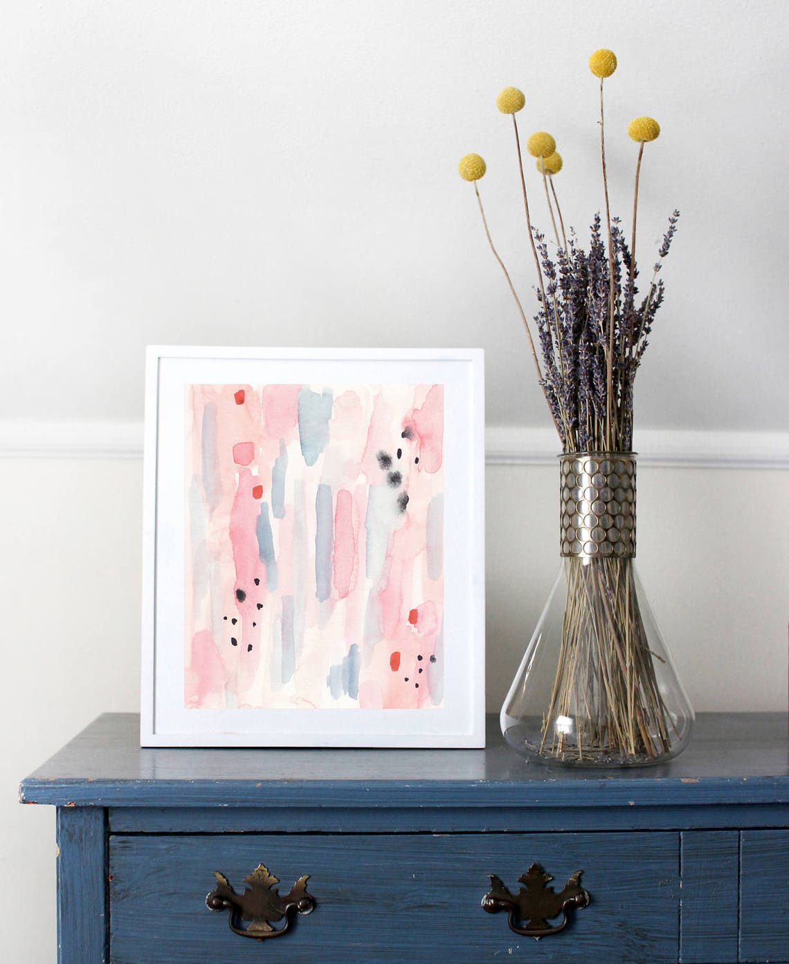 Printable Pink Blue Print Pink Blue Abstract Art Pink - Etsy