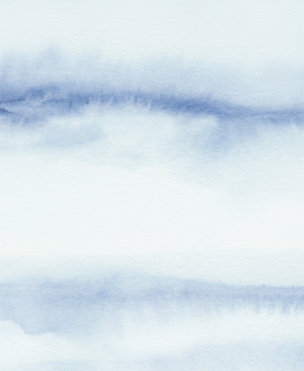 Blue Watercolor Print Abstract Watercolor Print Vertical | Etsy