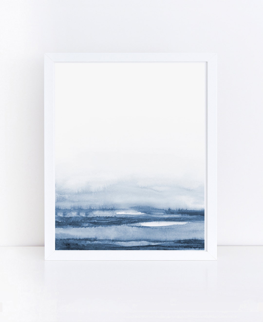 Blue Watercolor Print, Printable Art, Blue Wall Art, Abstract Art ...