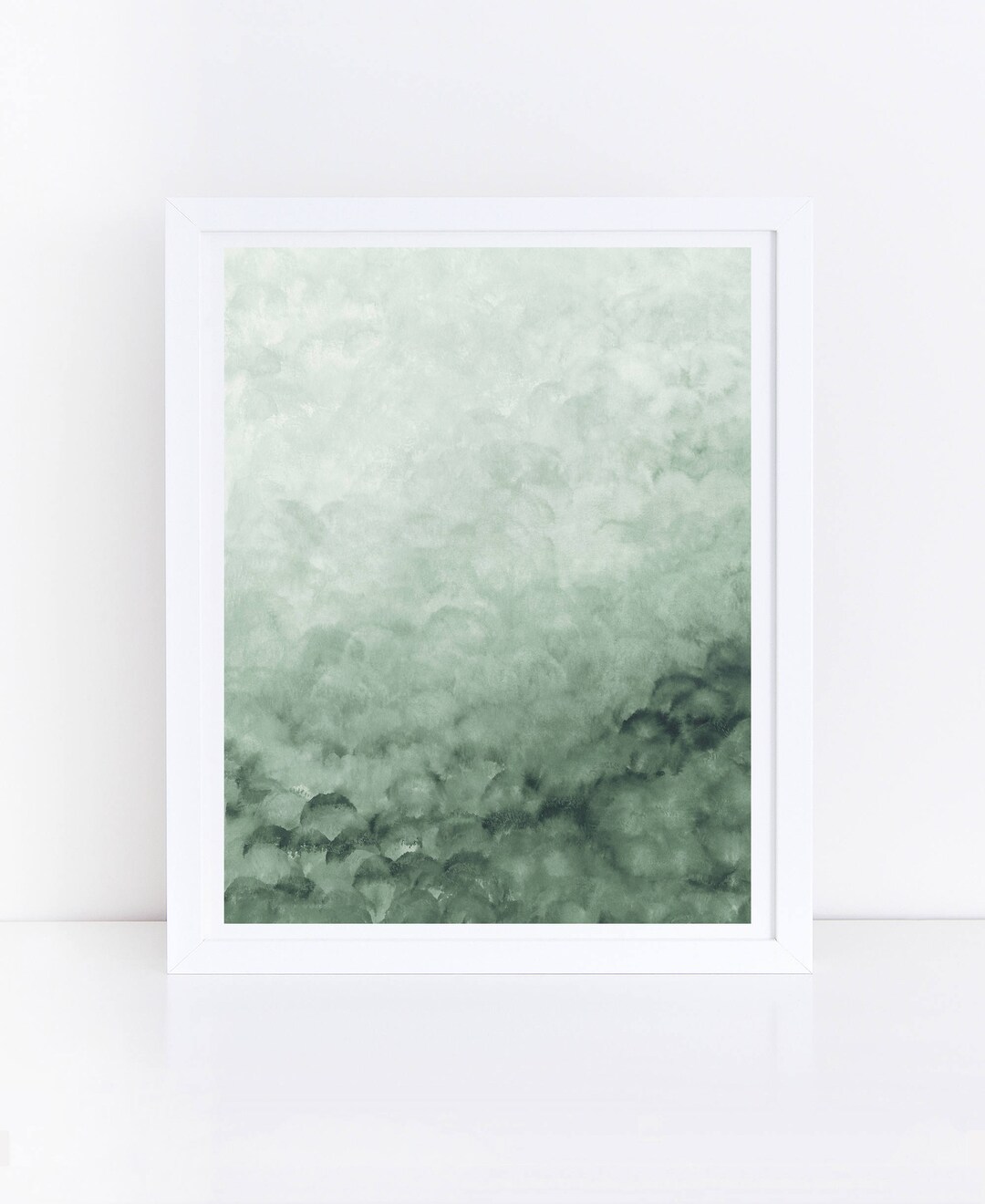 Green Abstract Srt, Printable Abstract Wall Art, Green Watercolor Print ...