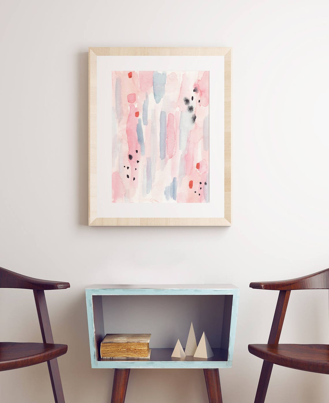 Printable Pink Blue Print Pink Blue Abstract Art Pink - Etsy