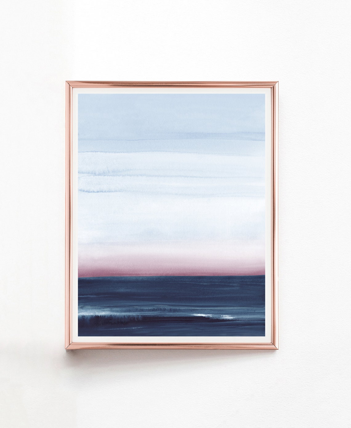 Pink Blue Print PRINTABLE Wall Art Seascape Print Bedroom - Etsy