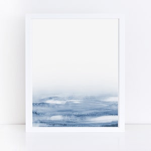 Blue Wall Art, Printable Art, Abstract Printable Art, Watercolor Print ...