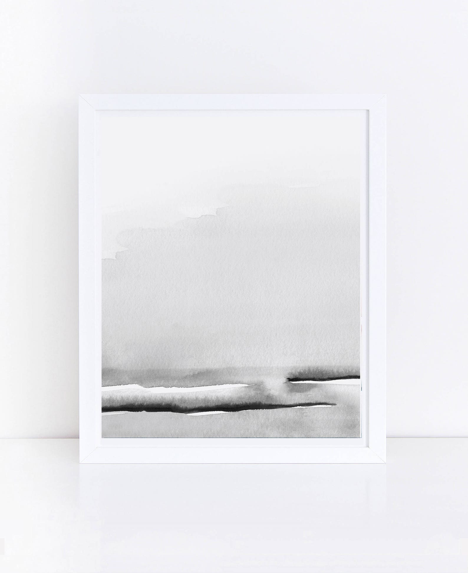 Set of 2 Prints Printable Wall Art Gray Prints Gray Wall - Etsy