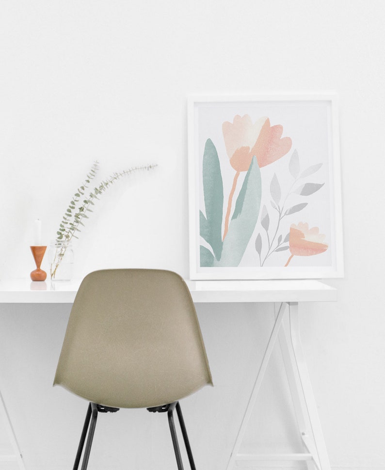 Spring Decor Watercolor Flowers PRINTABLE Wall Art - Etsy