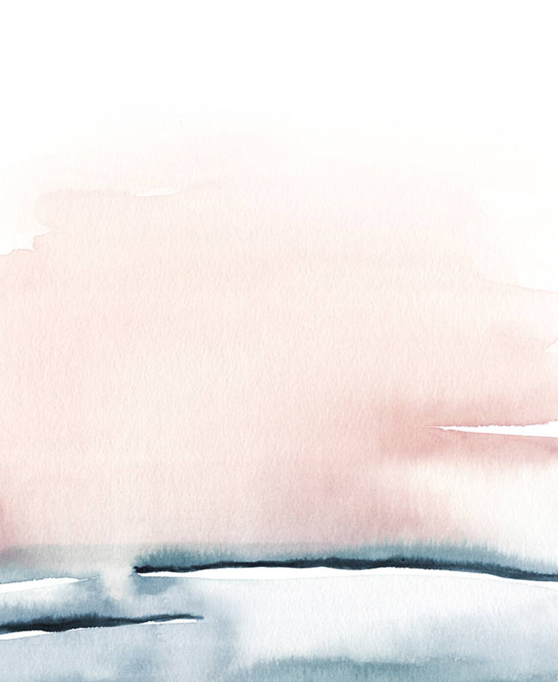 Blush Pink Print, Printable Bedroom Art, Watercolor Printable, Blush ...