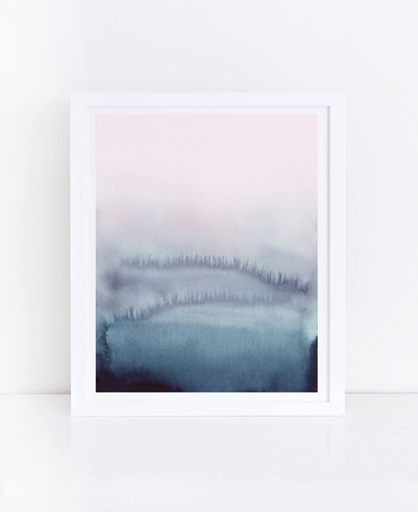 Pink Blue Abstract Art, Pink Blue Prints, Watercolor Printable Art ...