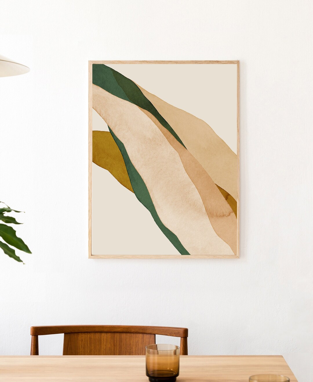 PRINTABLE Abstract Wall Art, Earth Tone Wall Art, Green and Orange Wall ...