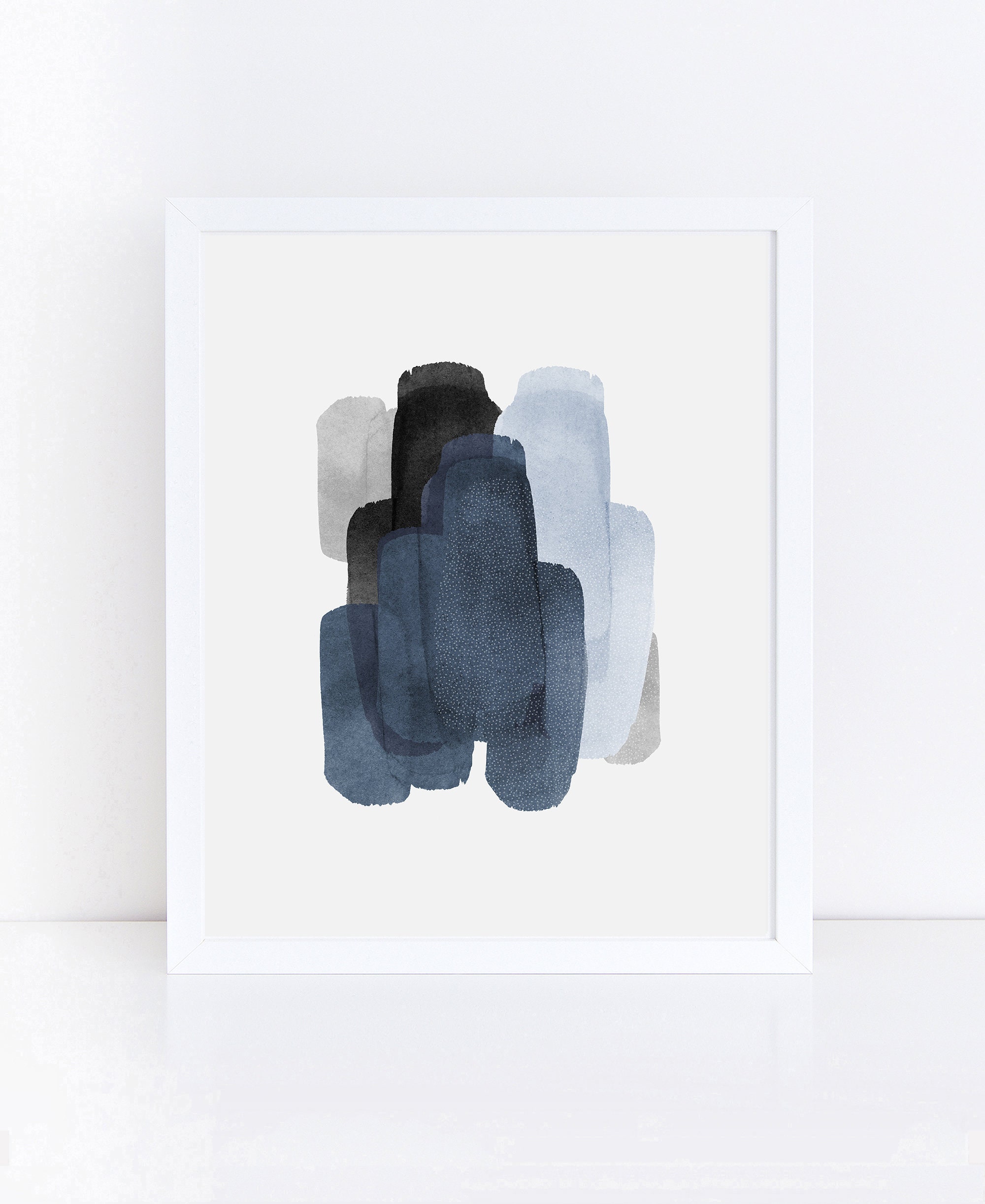 Printable Wall Art, Blue Wall Art, Blue Watercolor Print, Blue Bedroom ...