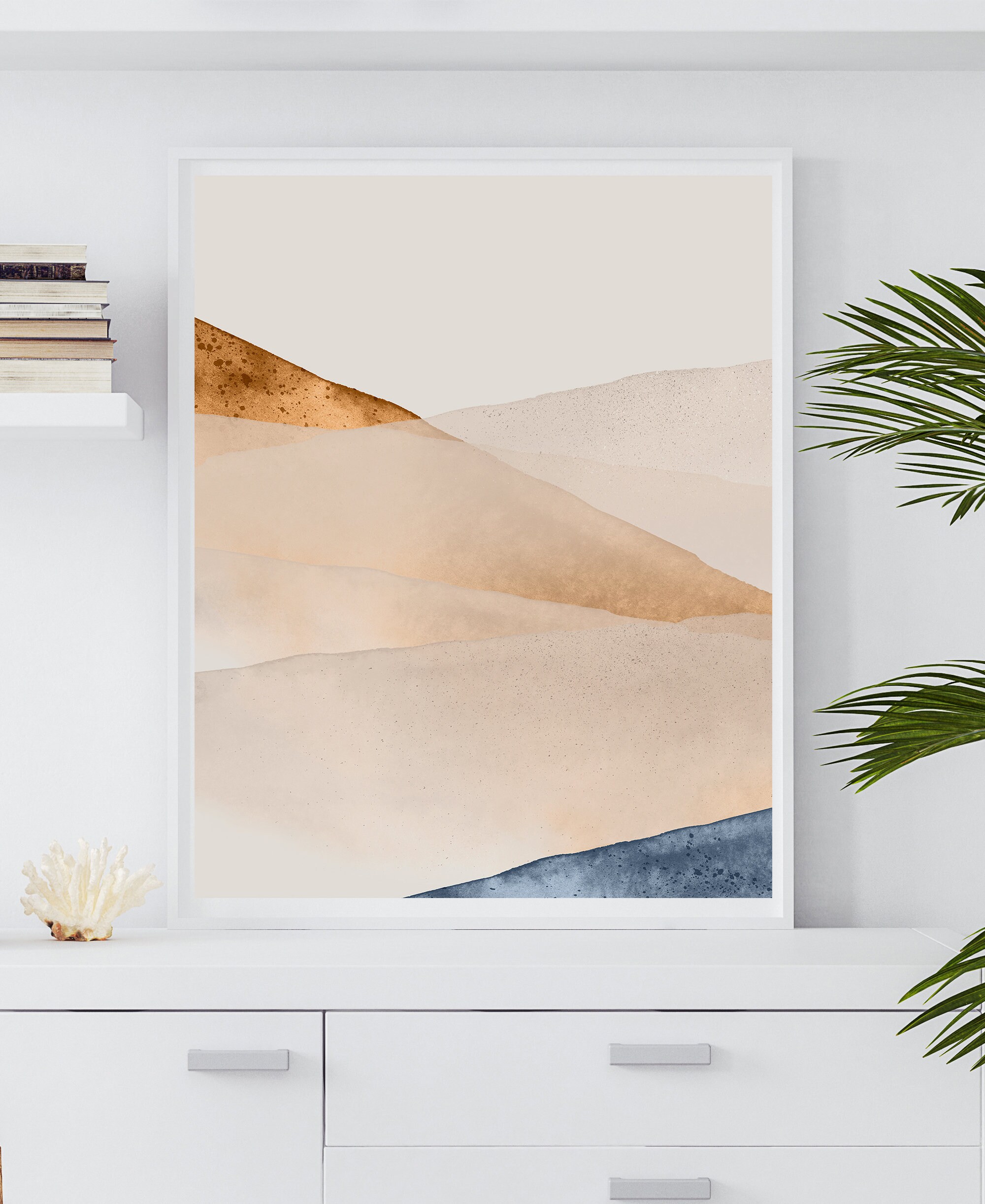 Printable Wall Art, Abstract Art, Abstract Printable Art, Blue Rust ...