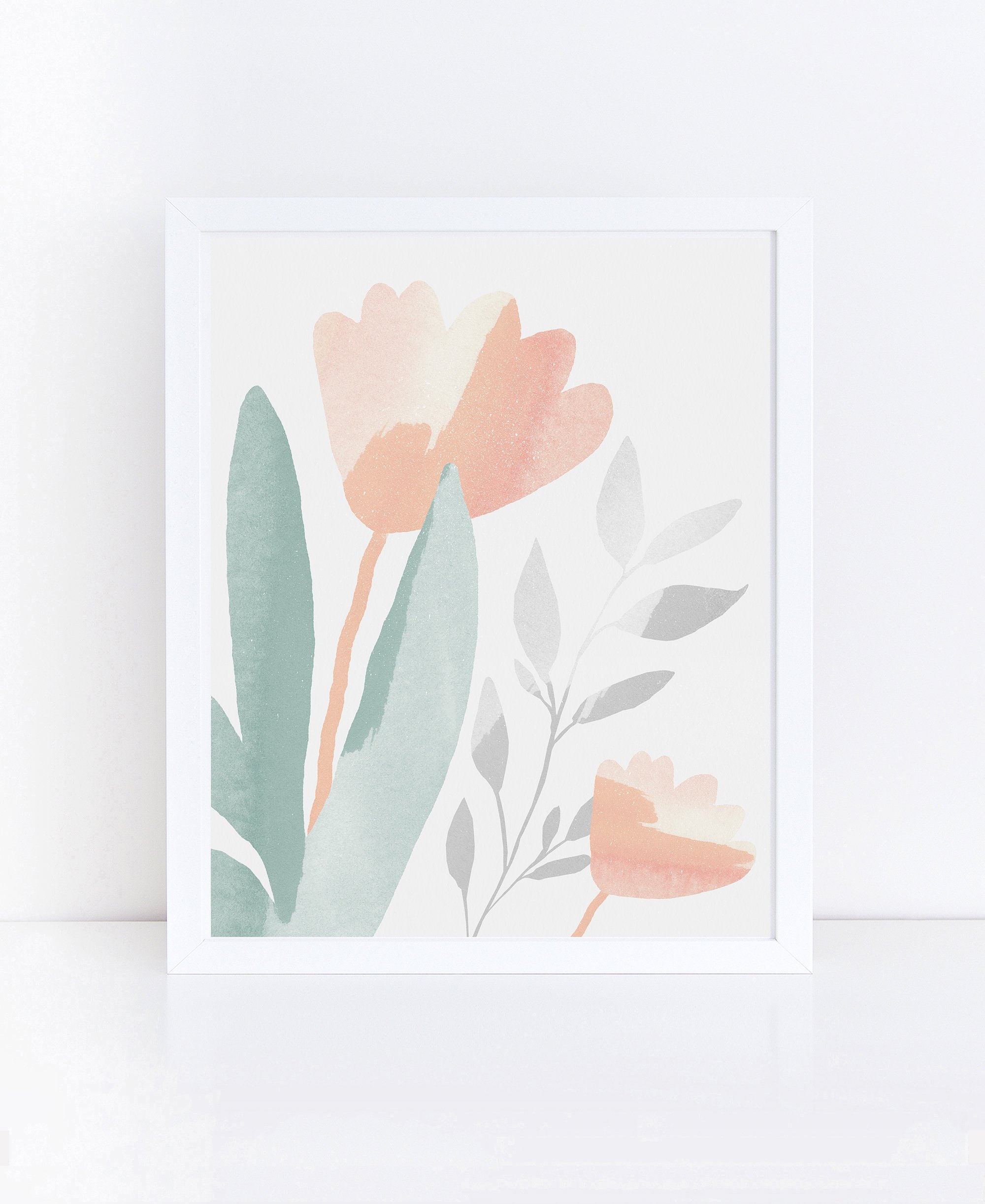 Spring Decor Watercolor Flowers PRINTABLE Wall Art | Etsy