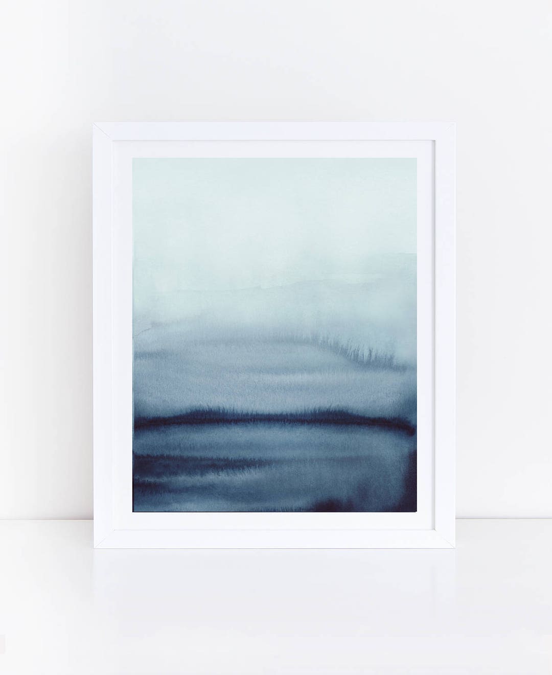 Indigo Print, Printable Abstract Art, Modern Abstract Watercolor Print ...