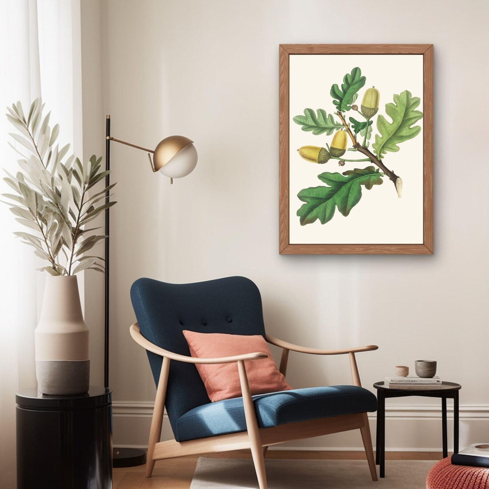 Acorns and Oak Leaves Printable Autumn Wall Art. Popular Right Now! - Etsy
