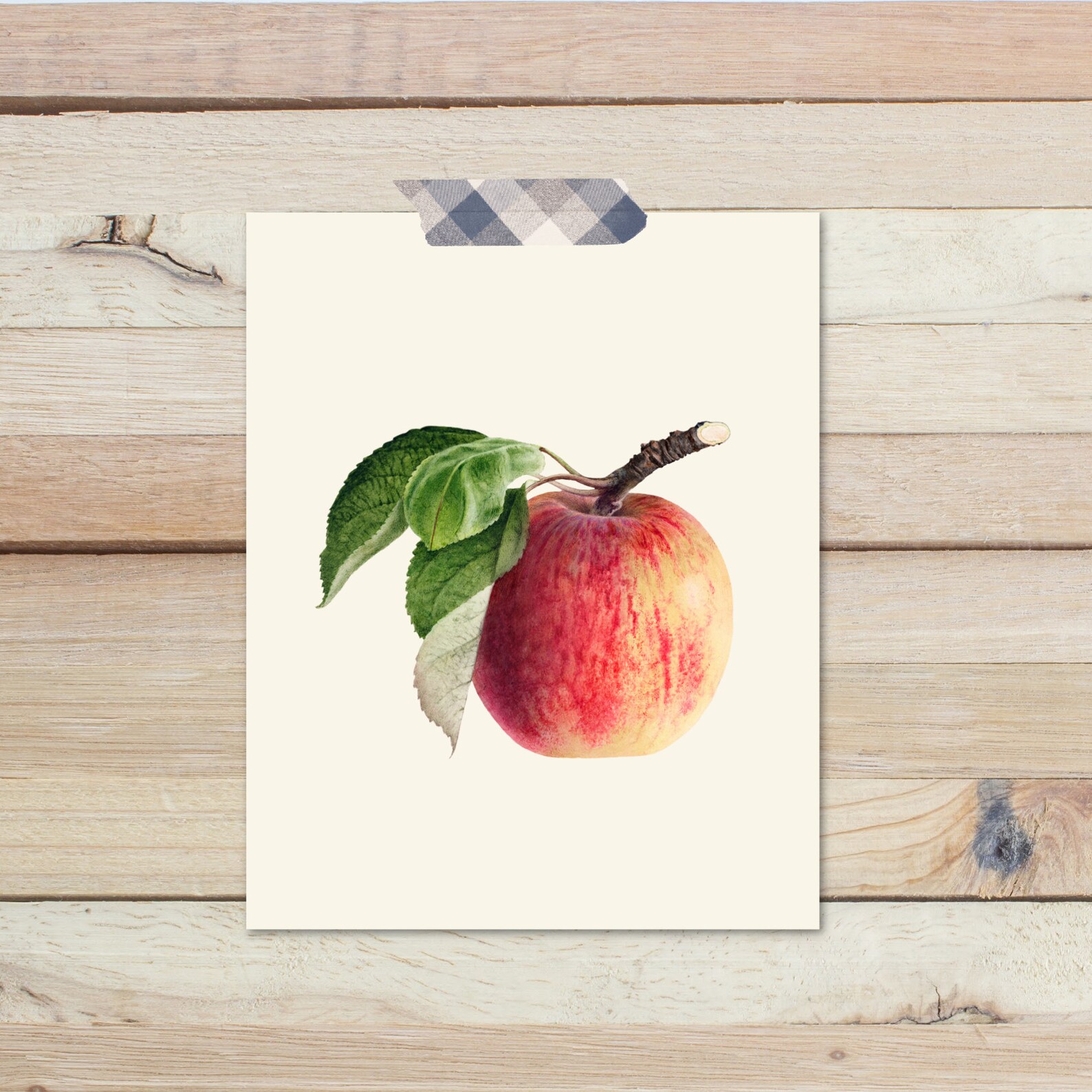 Fall Art Fruit Painting Featuring Apple Kitchen Decor. - Etsy