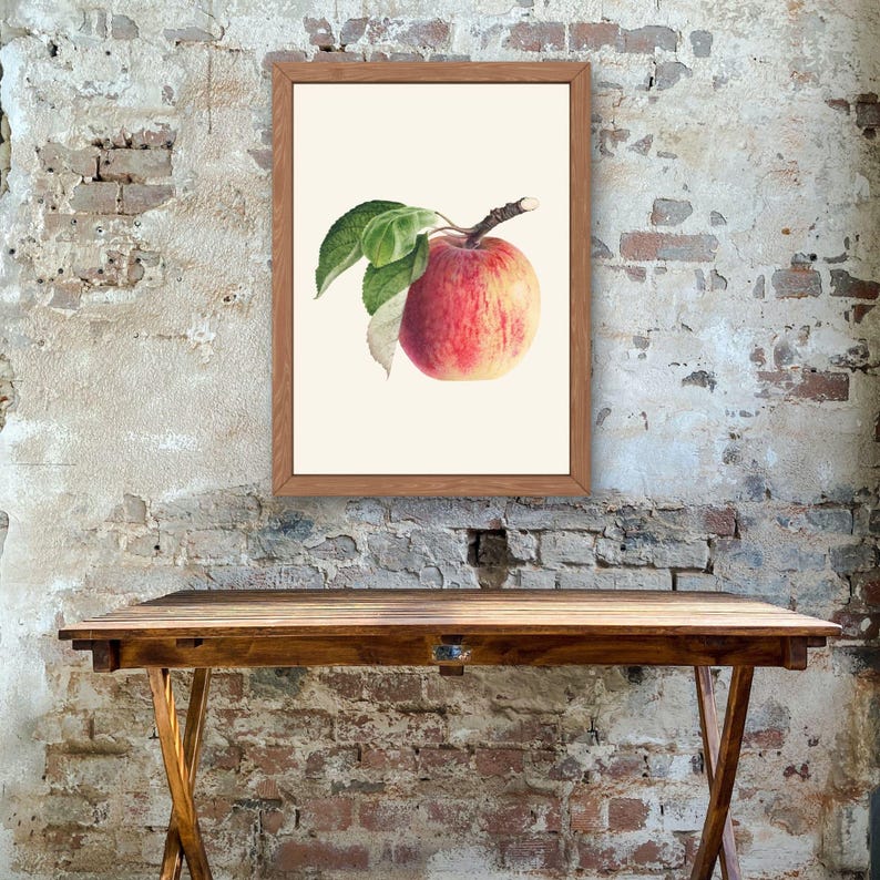 Fall Art Fruit Painting Featuring Apple Kitchen Decor. - Etsy