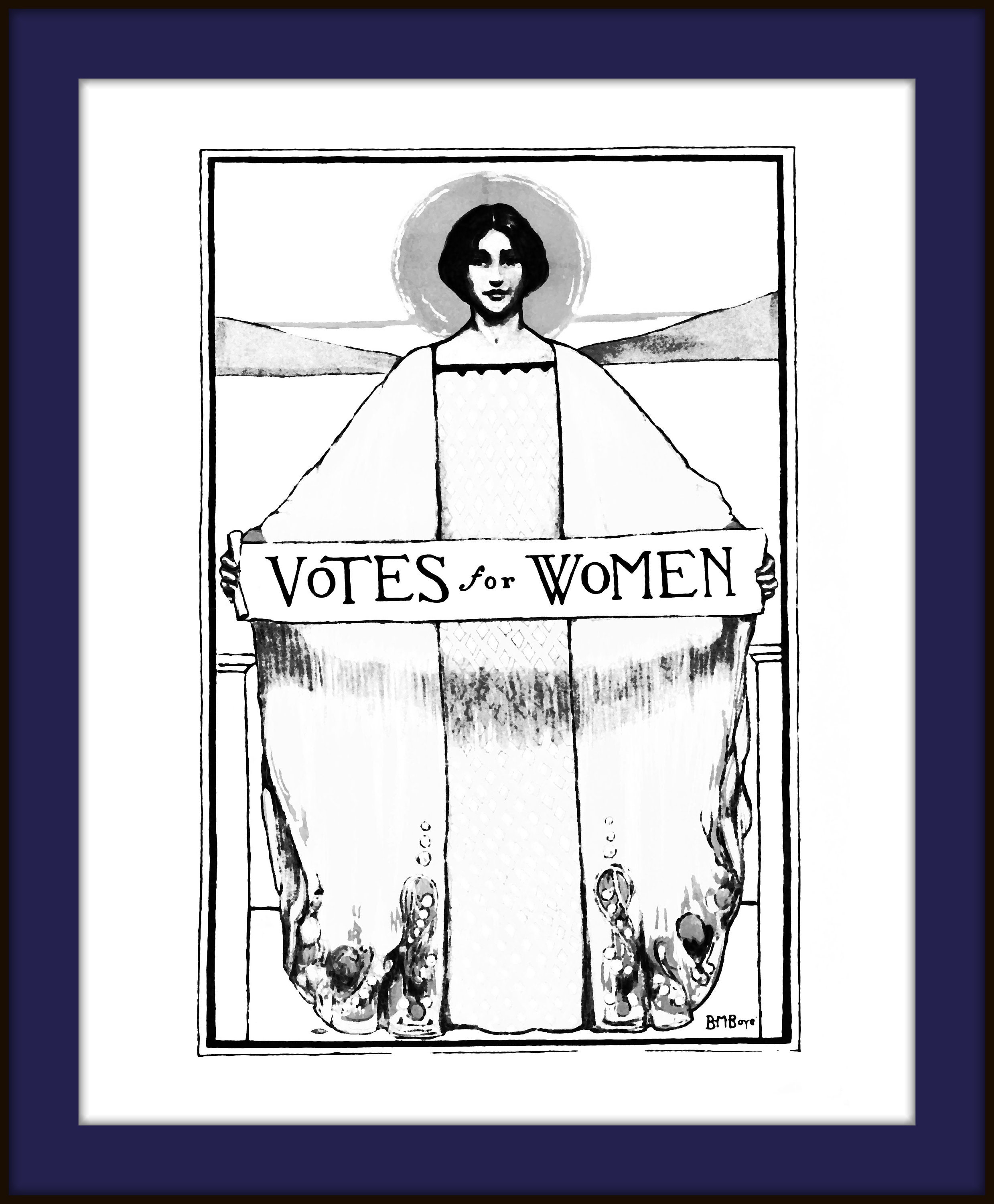 Suffrage Poster Adult Coloring Page 8 X 10 Feminist Print Votes for ...