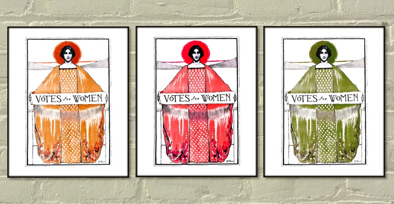 Suffrage Poster Adult Coloring Page 8 X 10 Feminist Print Votes for ...