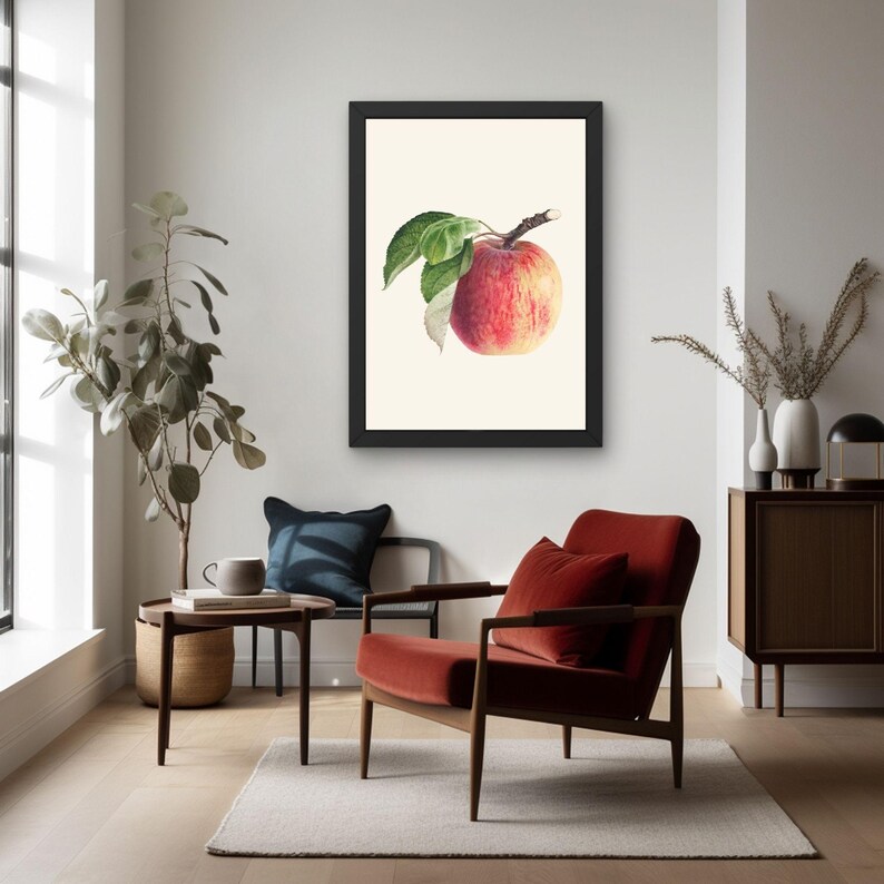 Fall Art Fruit Painting Featuring Apple Kitchen Decor. - Etsy