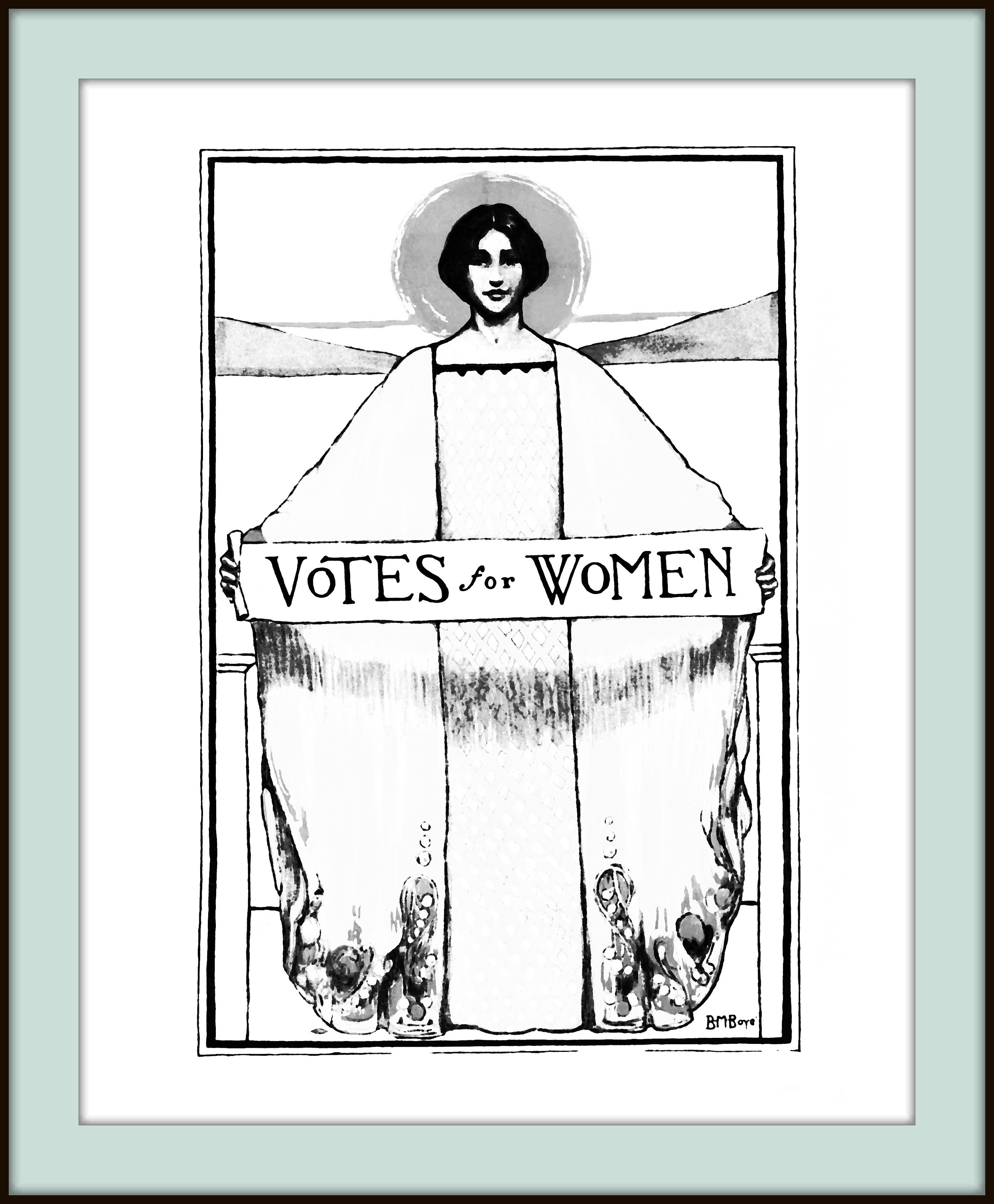 Suffrage Poster Adult Coloring Page 8 X 10 Feminist Print Votes for ...