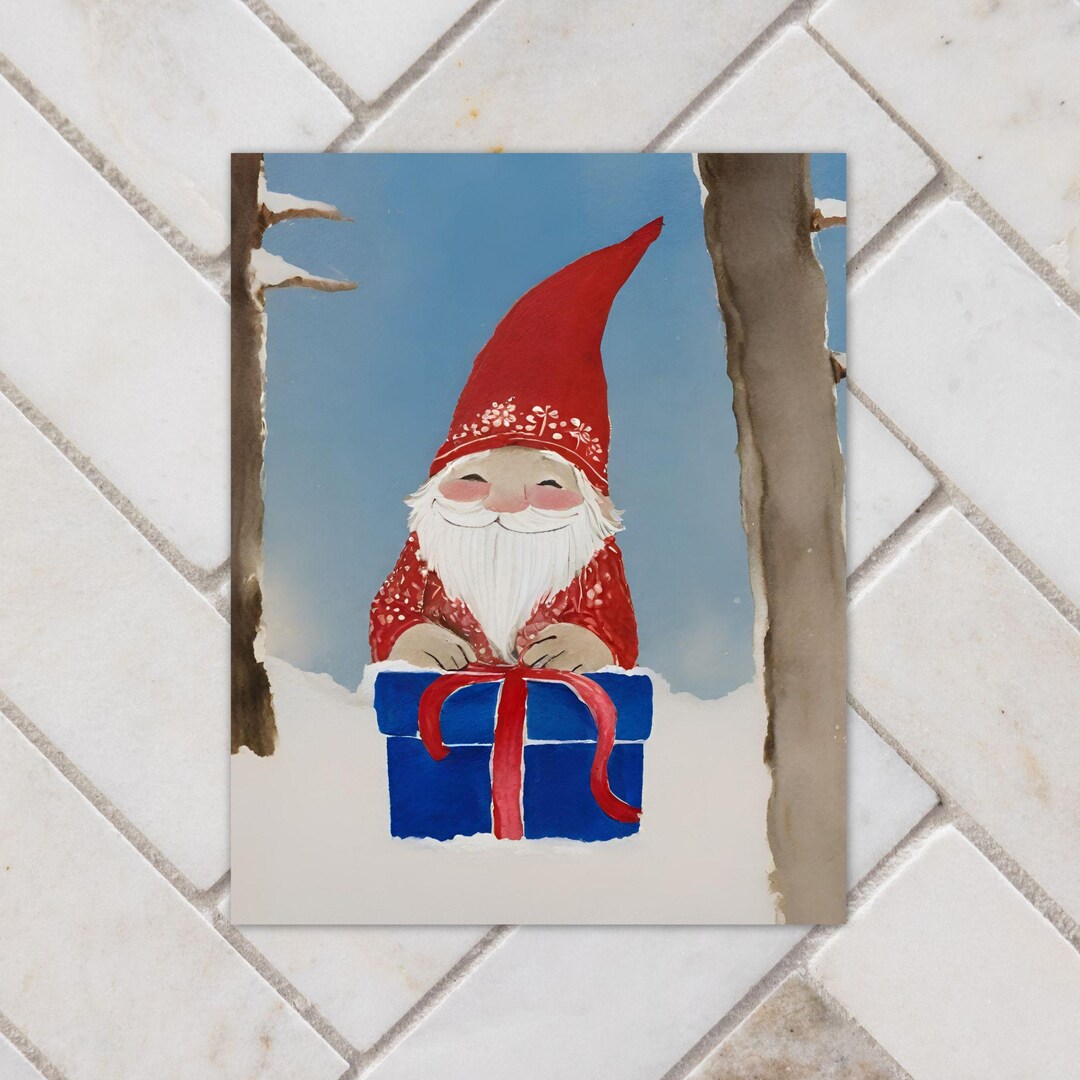A Handsome Printable Gnome to Brighten Your Holiday Home. Easy-to-print ...
