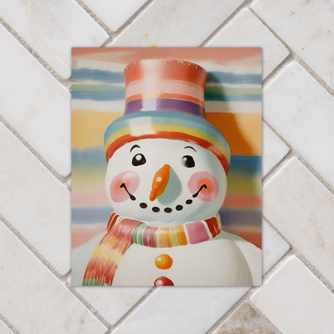 Celebrate the Holiday Season With This Charming Rainbow-colored Snowman ...