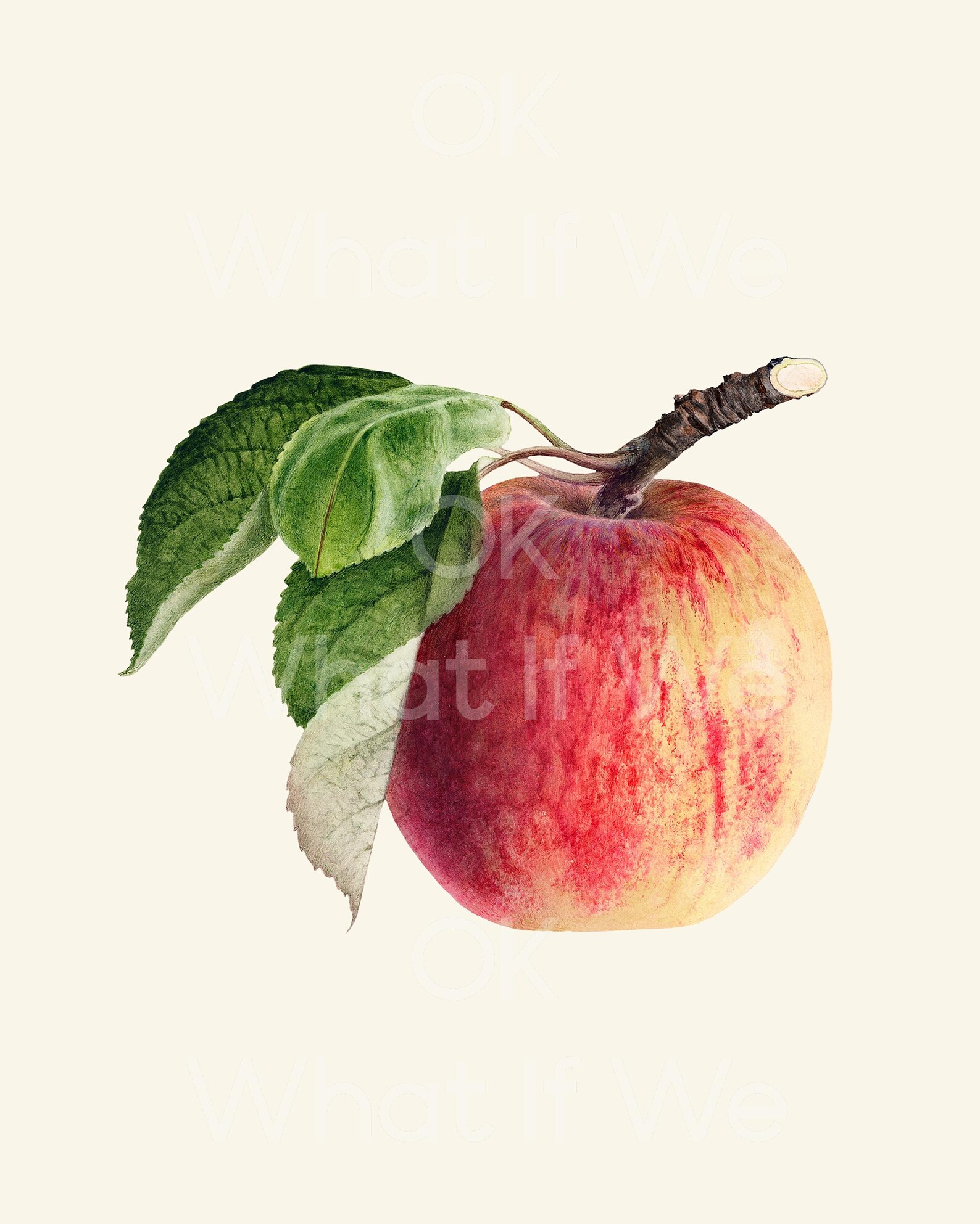 Fall Art Fruit Painting Featuring Apple Kitchen Decor. - Etsy