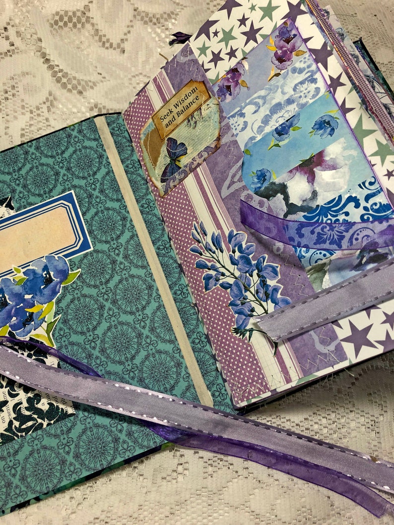 Purple Batik Junk Journal: Handmade Retro Floral Diary - Etsy