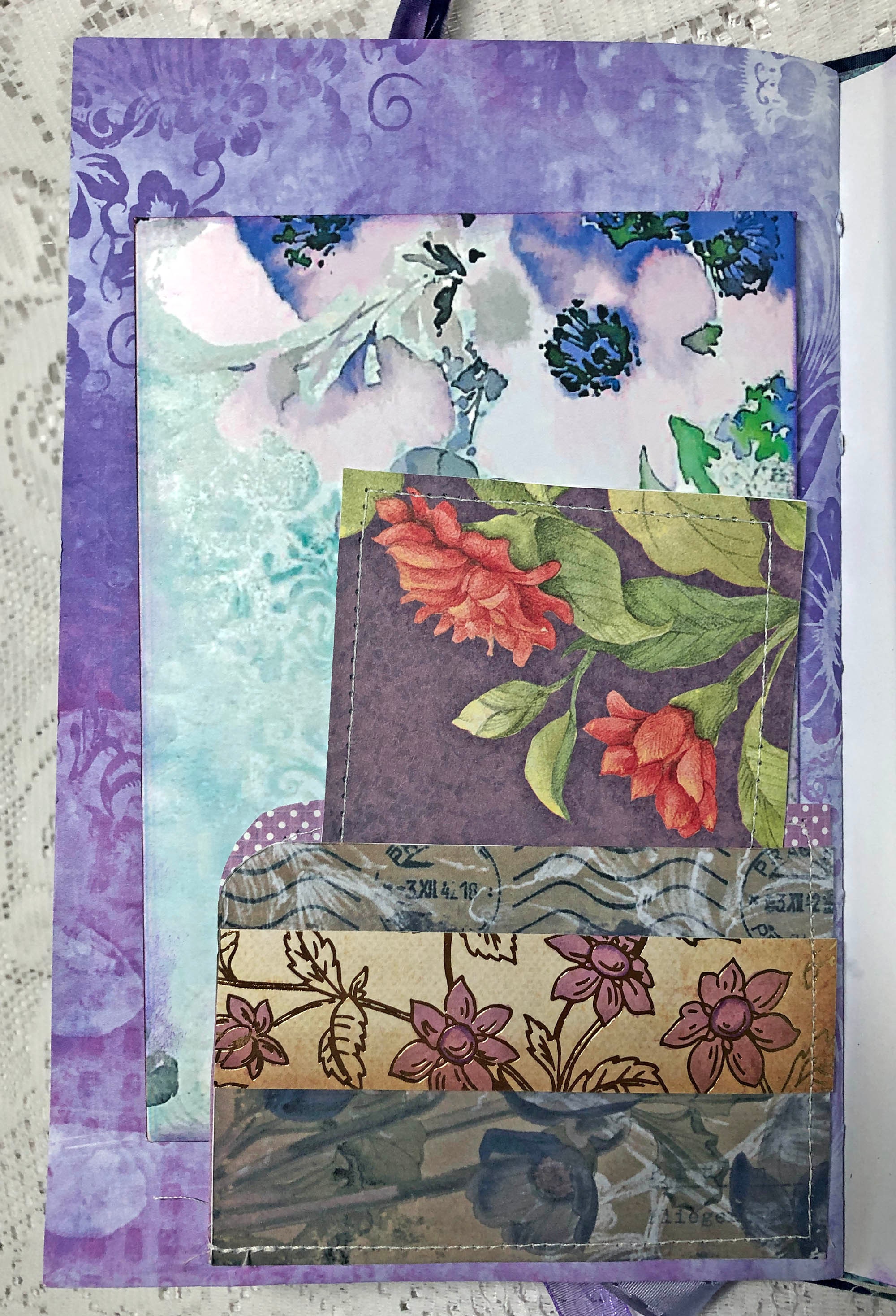 Purple Batik Junk Journal: Handmade Retro Floral Diary - Etsy