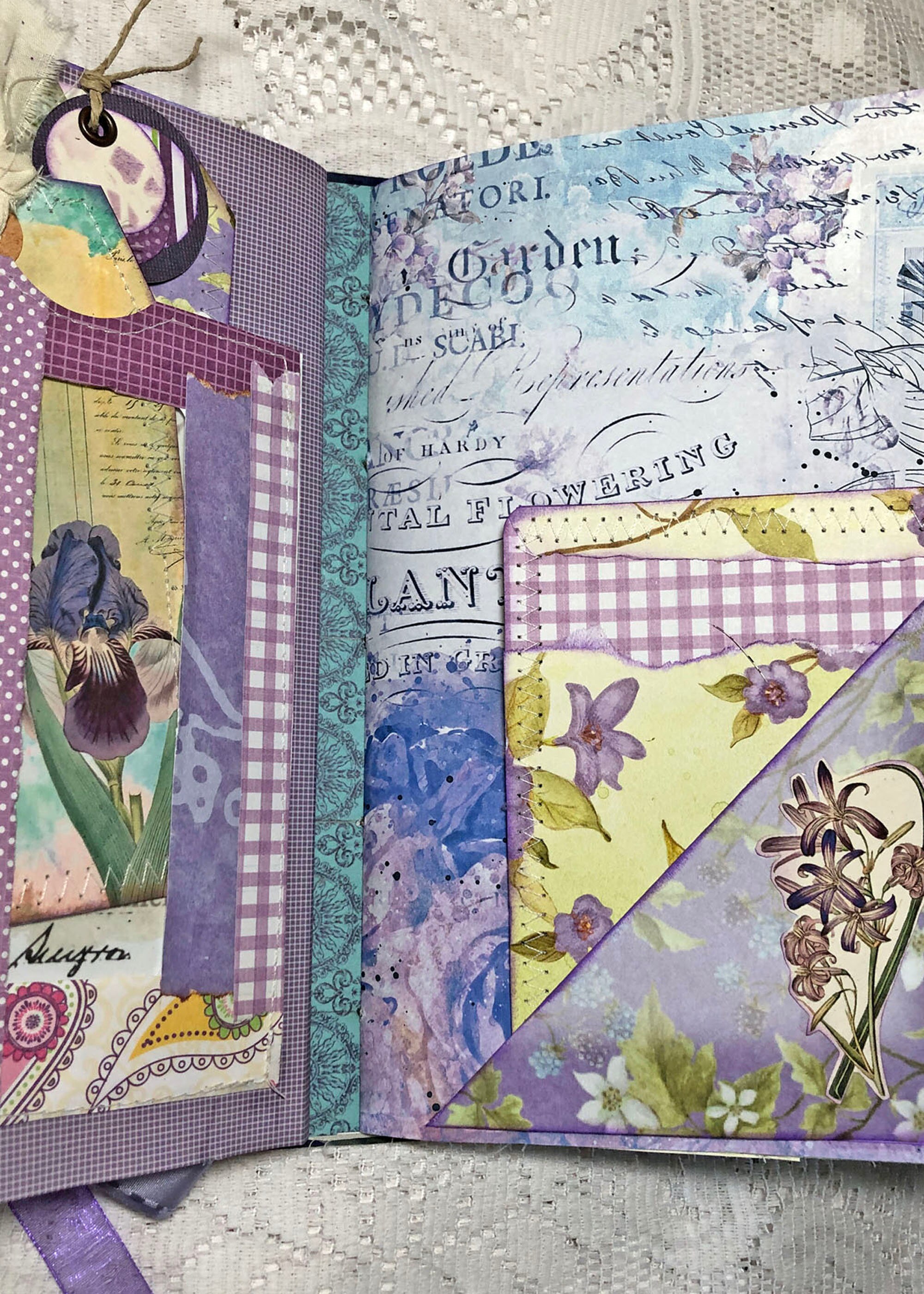 Purple Batik Junk Journal: Handmade Retro Floral Diary - Etsy