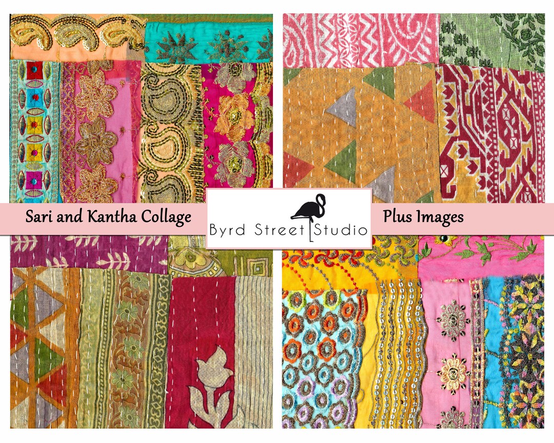 Boho, Bohemian, Sari and Kantha, Gypsy Digital Journal Paper Set PLUS ...