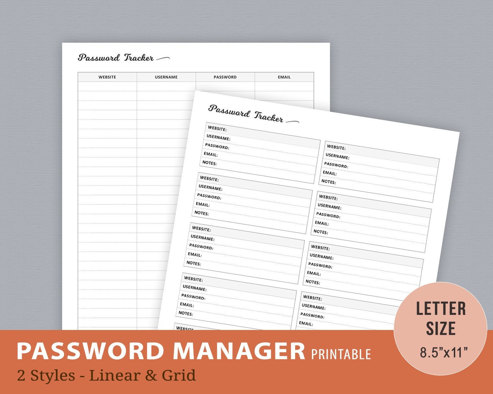 Password Manager, Password Tracker, Password Planner, Password Keeper ...