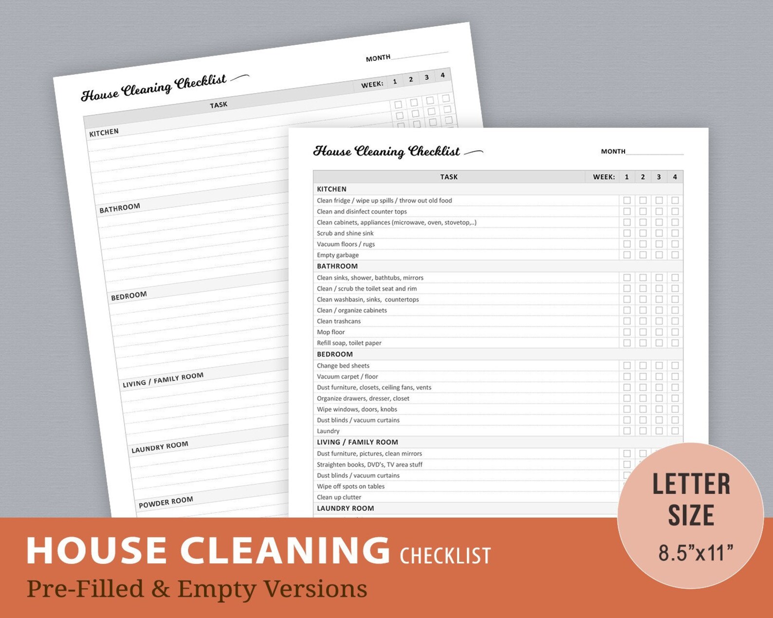 House Cleaning Chores Checklist, Weekly Cleaning, Chore Chart, House ...